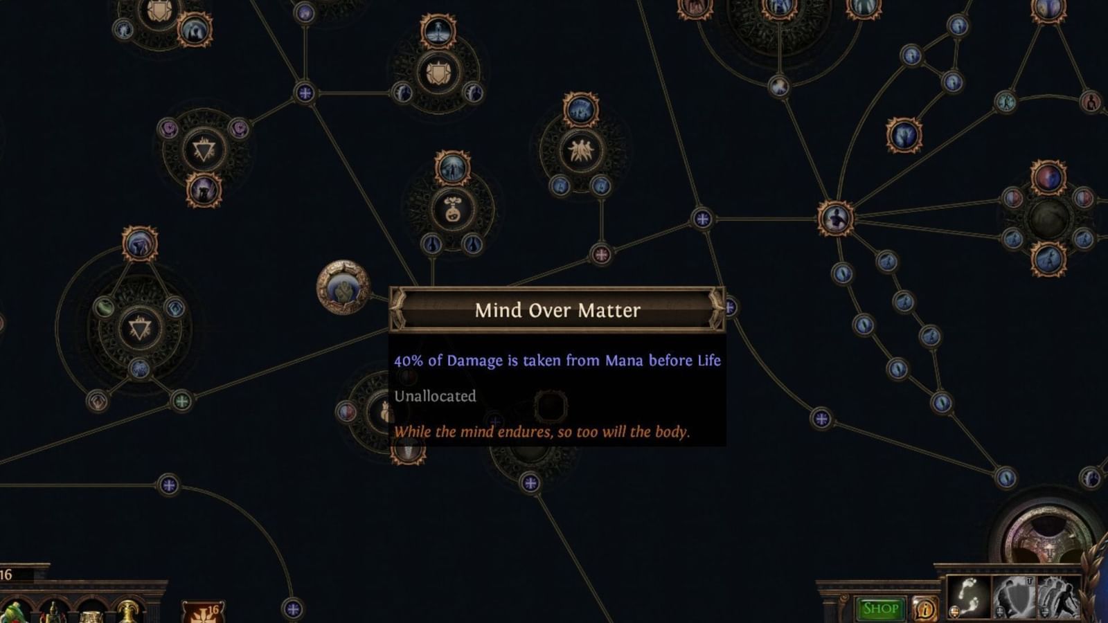 All build-defining nodes in Path of Exile Skill Tree