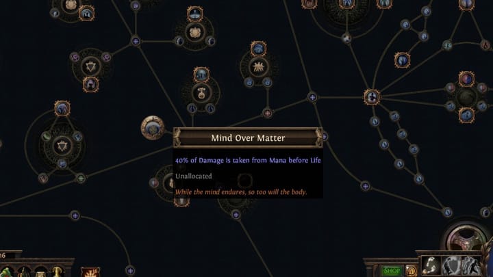 All build-defining nodes in Path of Exile Skill Tree