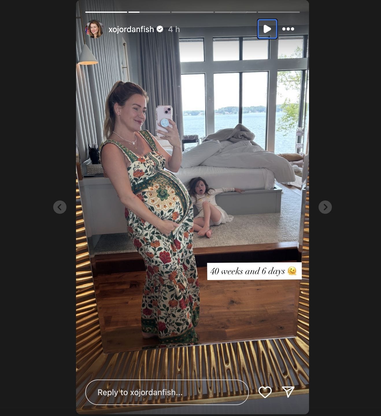"How rude": Denny Hamlin's 40-week pregnant fiancée reacts to daughter ...