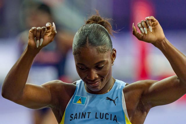 Tara Davis-Woodhall reacts to wholesome moment between Usain Bolt and ...