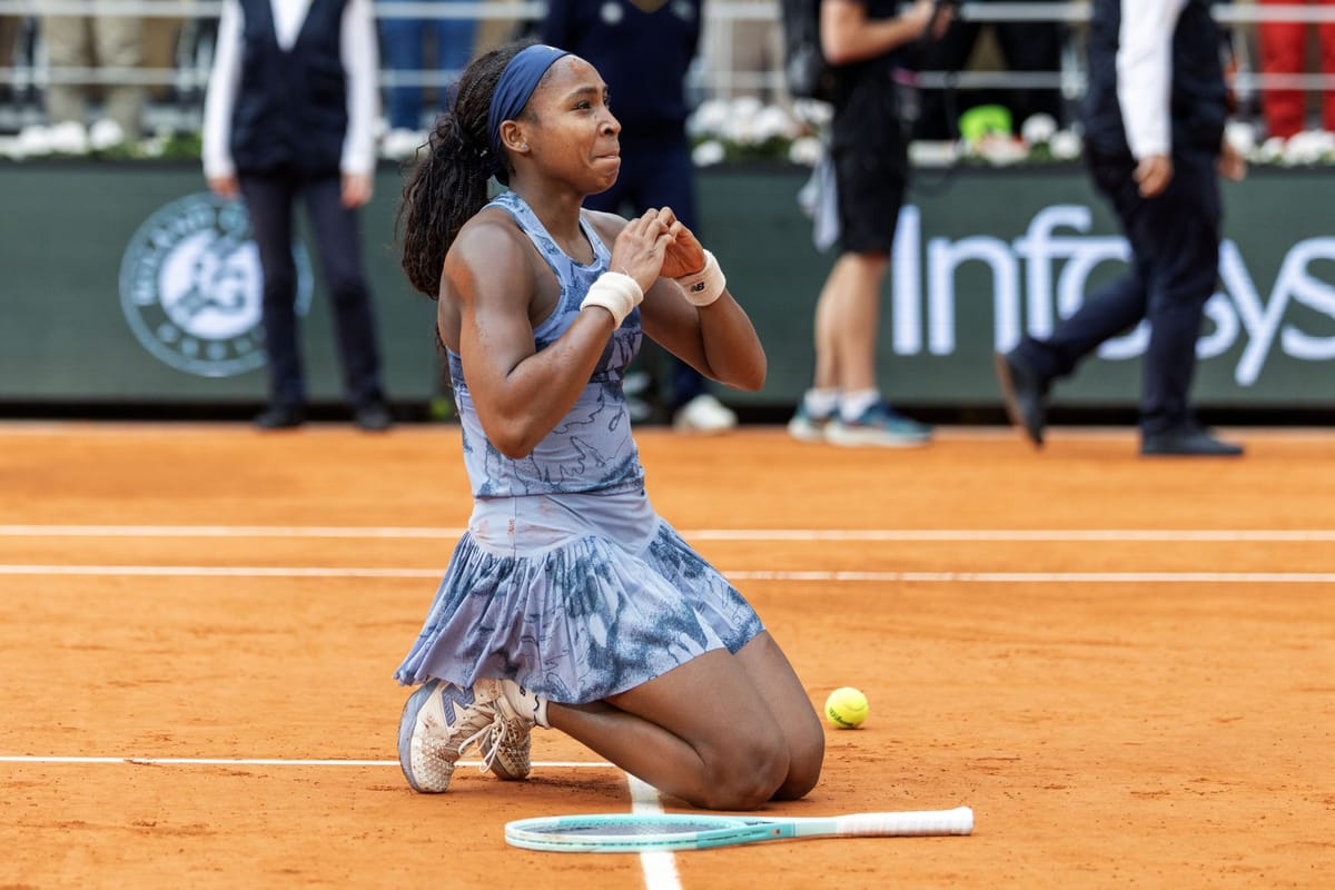 WATCH: Coco Gauff's mom and dad embrace each other, jump with joy in ...