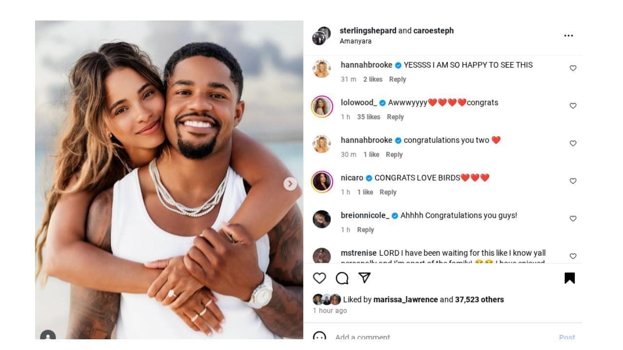 Sterling Shepard proposes to girlfriend Carolyn Estephany 2 years after ...