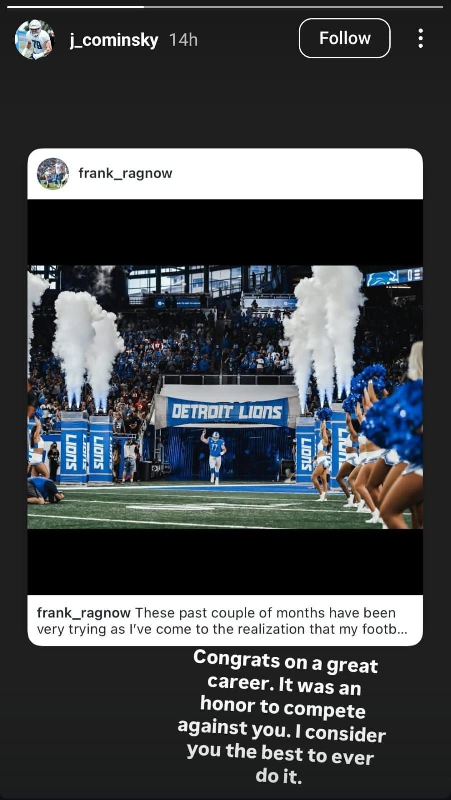 Jared Goff sends 2-word tribute to Frank Ragnow as Lions center retires ...