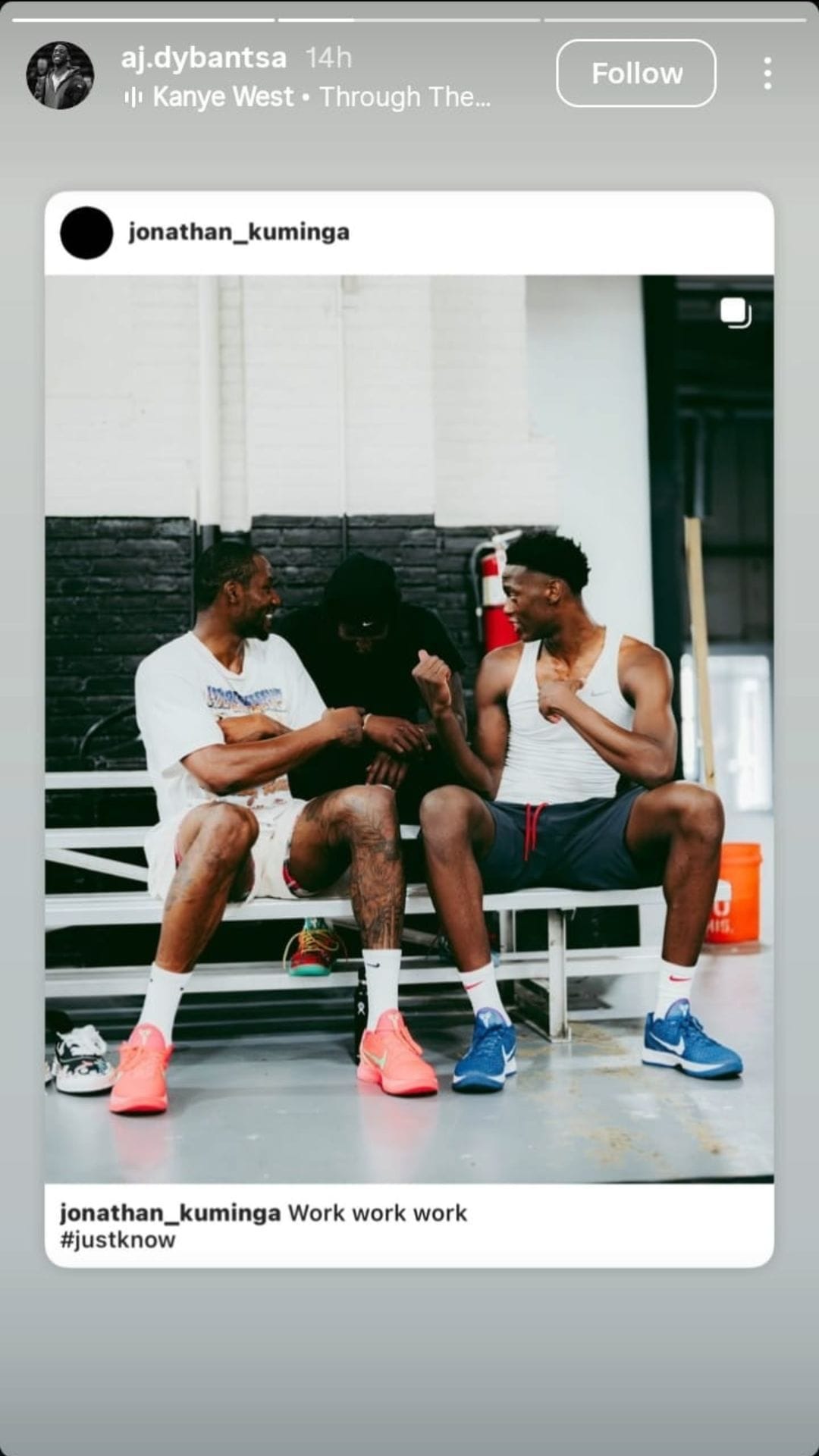 $4.1 Million NIL-valued BYU signee AJ Dybantsa reacts as Golden State Warriors' Jonathan Kuminga ...