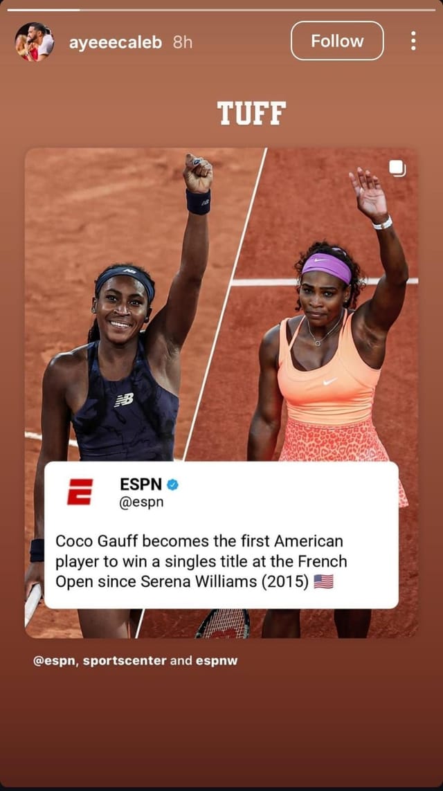 Caleb Williams drops 1-word reaction as Coco Gauff becomes first ...