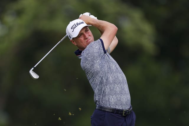 How did Justin Thomas perform at the US Open 2025, Round 1?