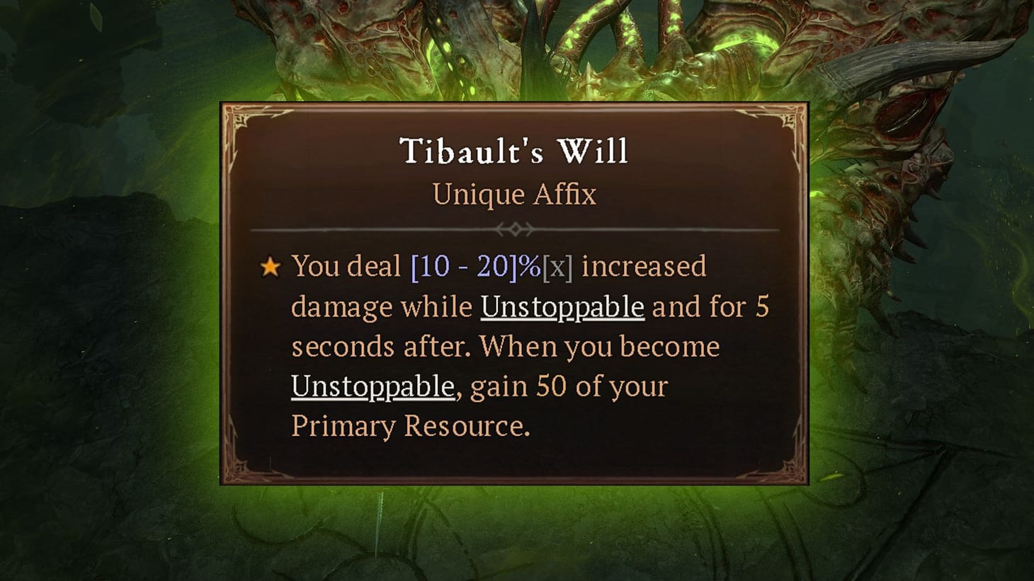 Diablo 4: Tibault’s Will unique effect explained