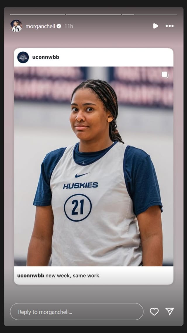 UConn Husky Morgan Cheli shows love to Belle Bramer's huge milestone ...