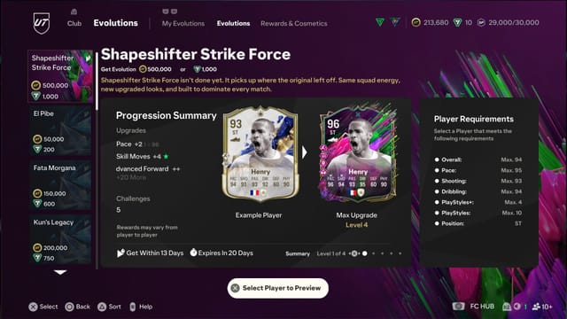 EA FC 25 Shapeshifter Strike Force Evolution: Best players to use, all upgrades, requirements ...