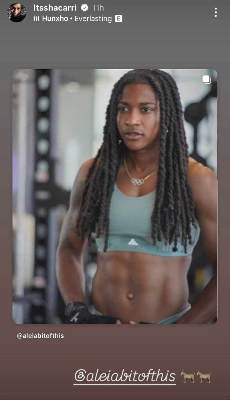 Sha'Carri Richardson reacts as ex-LSU star Aleia Hobbs flaunts abs while sharing strong message ...