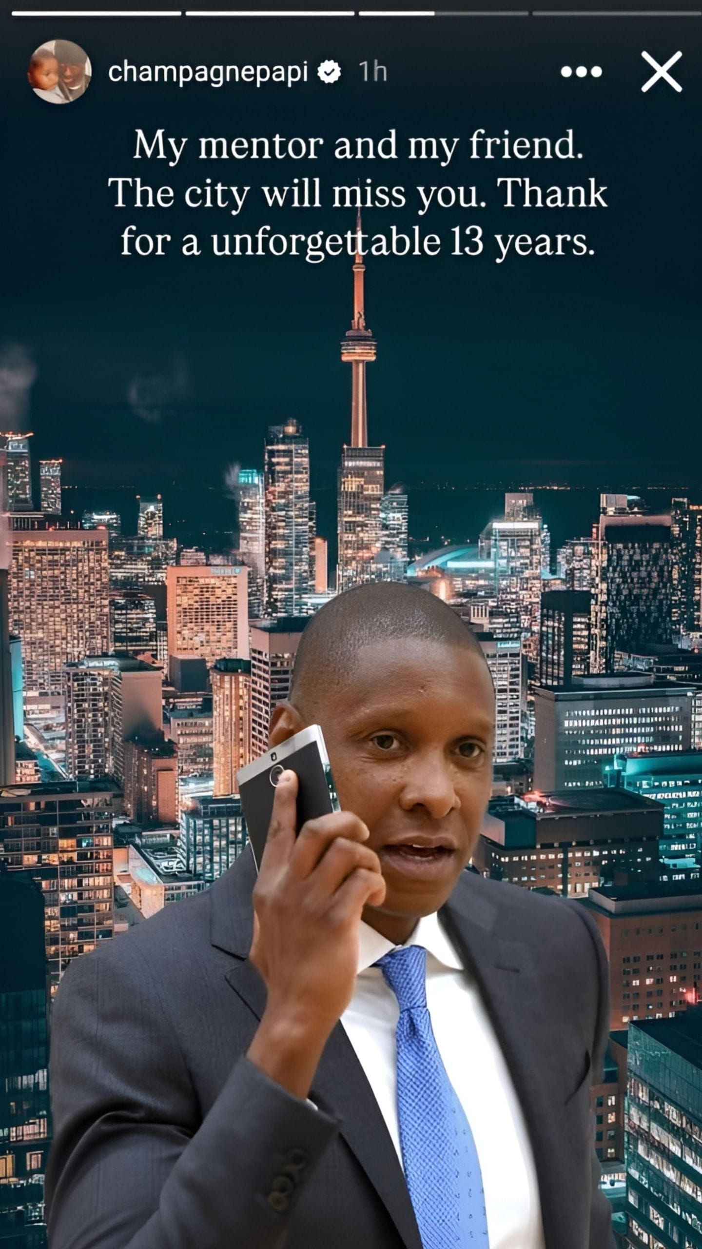 "The city will miss you" - Drake drops heartfelt tribute as Masai Ujiri ...