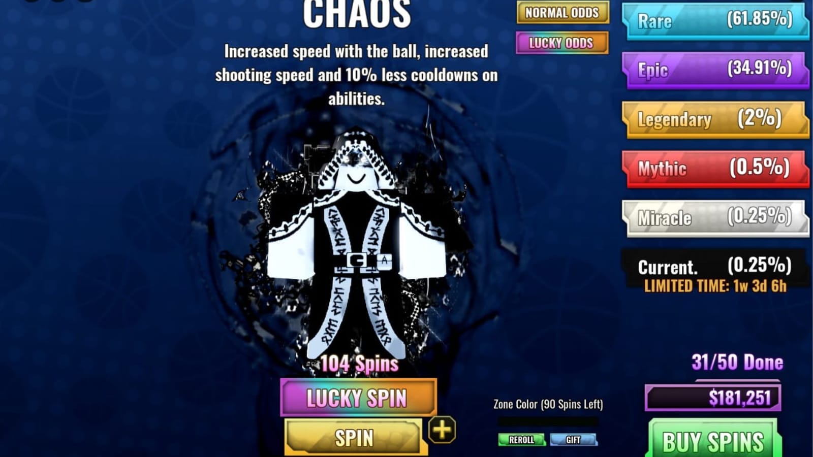 Basketball Zero: Chrollo Style and Chaos Zone guide