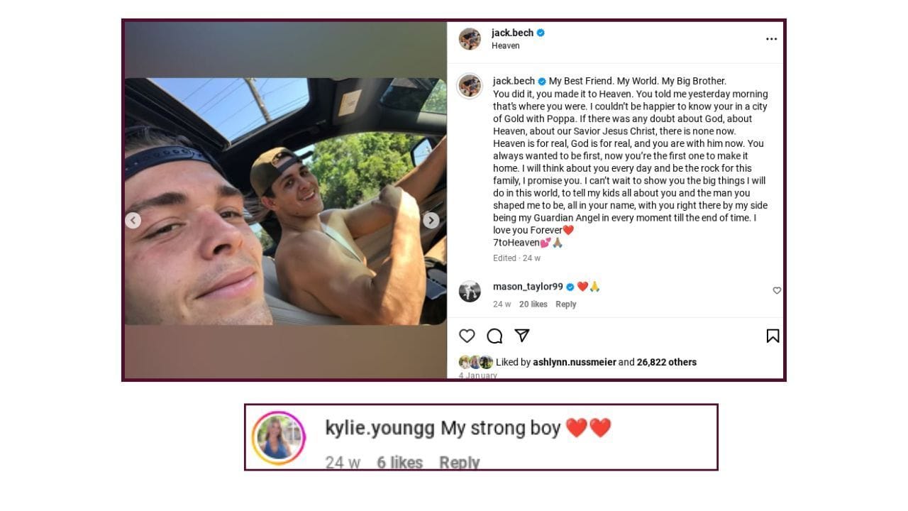Jack Bech's girlfriend Kylie Young sends 4-word message as young couple ...