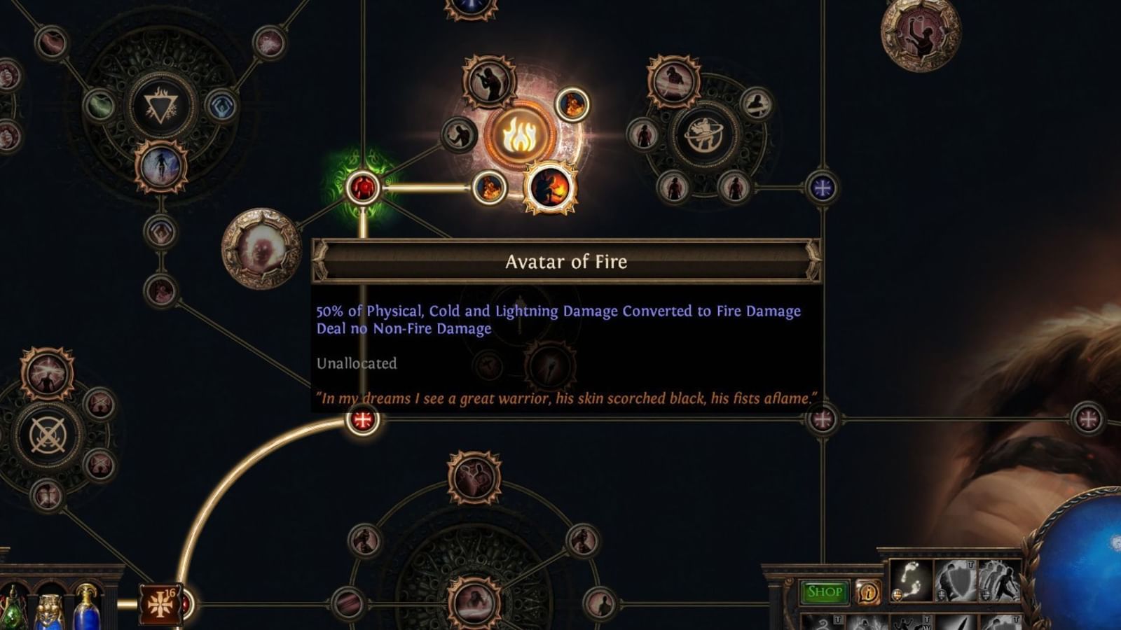 All build-defining nodes in Path of Exile Skill Tree