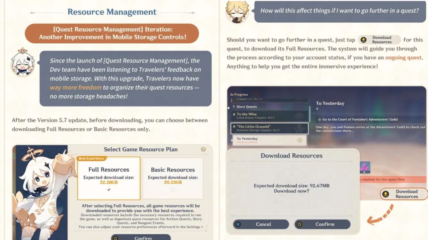All optimizations coming in Genshin Impact 5.7 update (Artifact loadouts, QoL changes, and more)