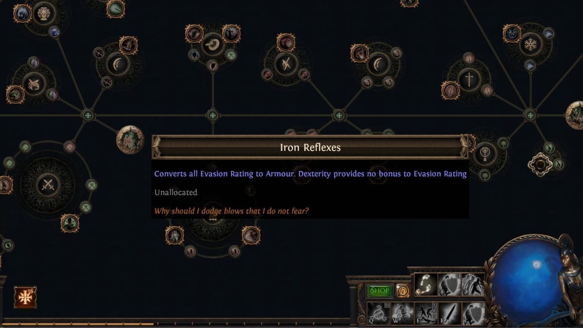 All build-defining nodes in Path of Exile Skill Tree