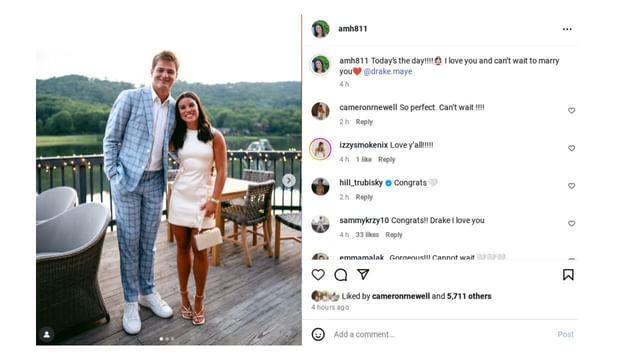 Ann Michael Hudson: “Today’s the day”- Drake Maye suits up as bridegroom as fiancée Ann Michael ...