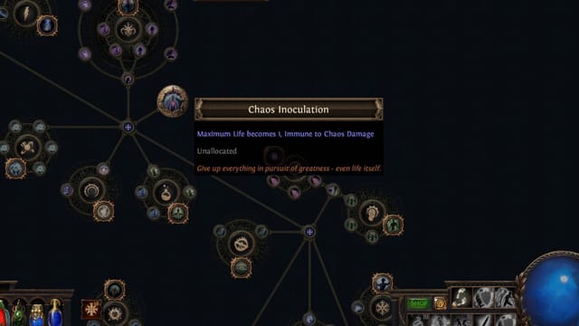 All build-defining nodes in Path of Exile Skill Tree