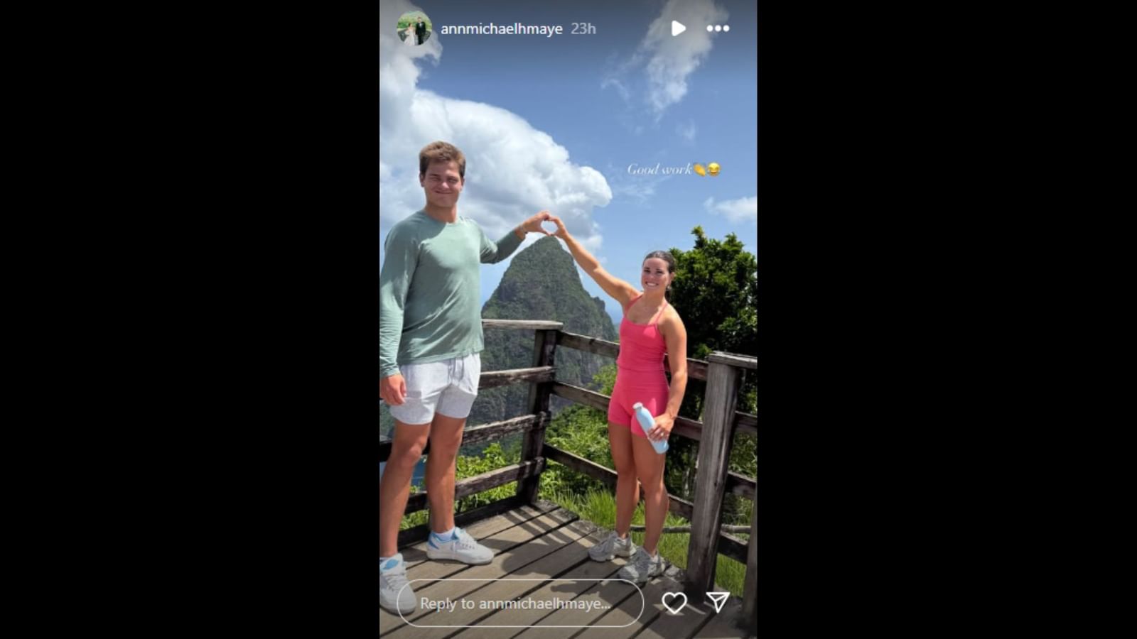 Days after wedding, Drake Maye and wife Ann Michael take in Caribbean ...