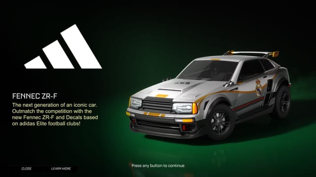 How to get Fennec ZR-F in Rocket League