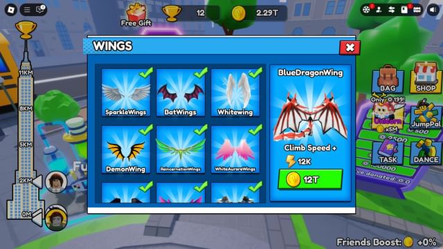 Climb and Jump Tower Wings guide