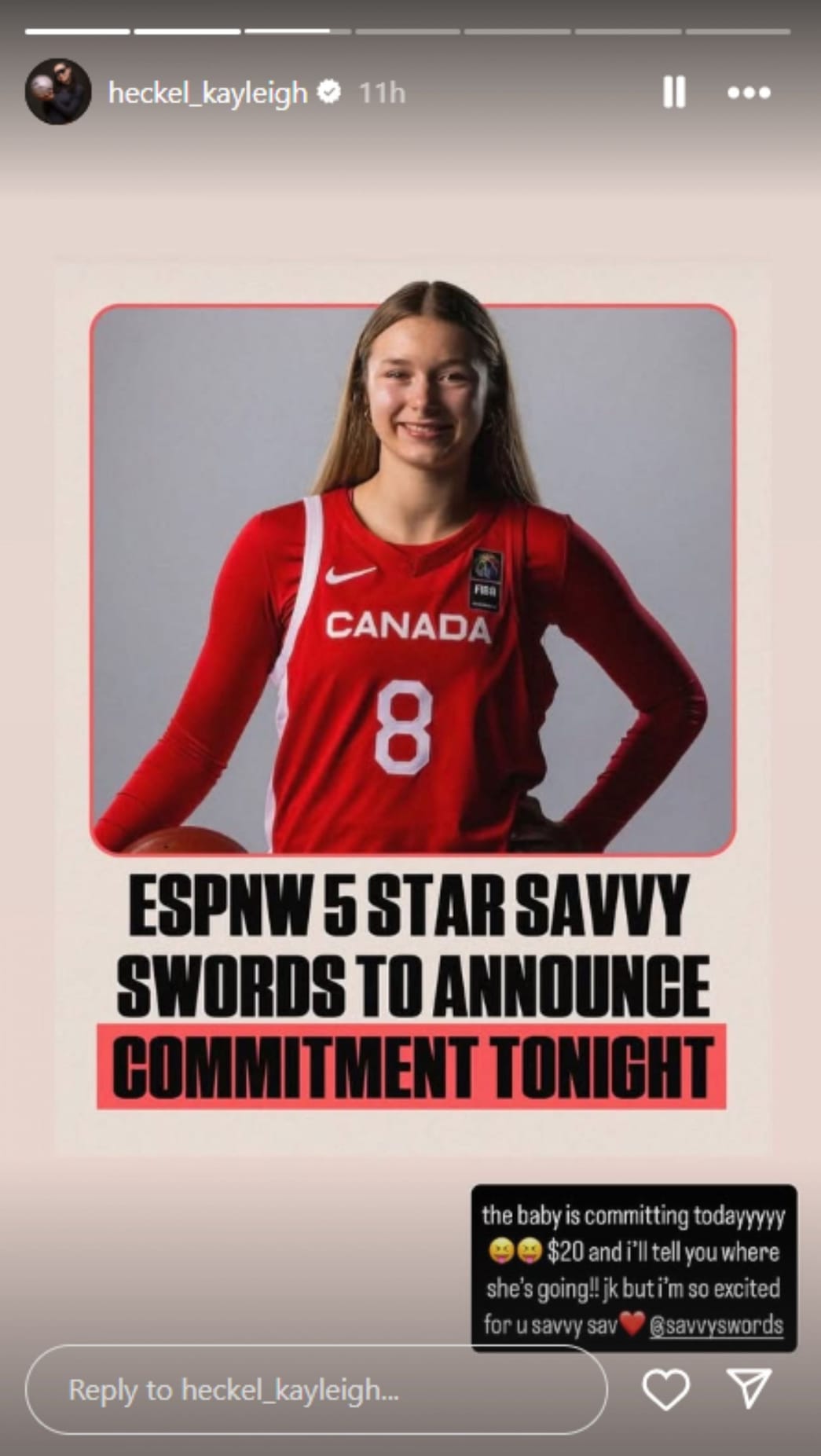 UConn hooper Kayleigh Heckel shares heartfelt message as Top 20 recruit ...