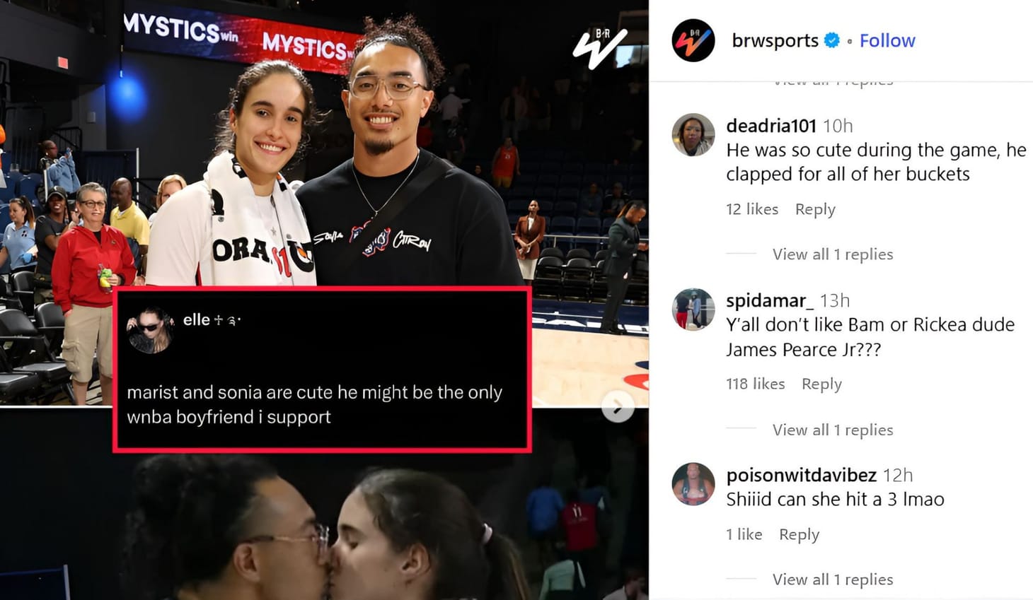 Sonia Citron: "He's the only WNBA boyfriend": Fans react to Sonia ...
