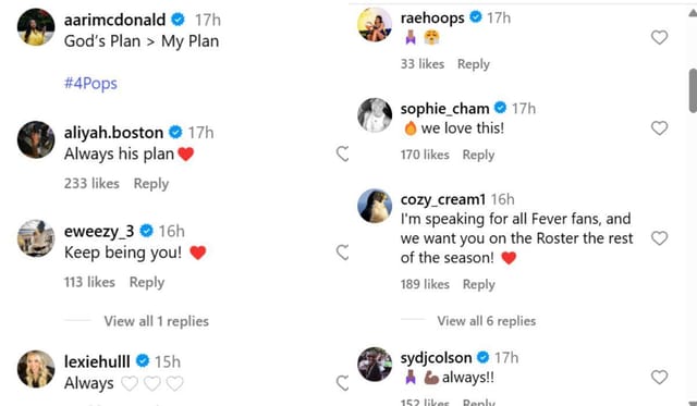 "We love this": Aliyah Boston, Sophie Cunningham, Lexie Hull and others ...