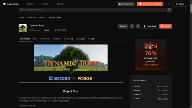 Minecraft Dynamic Trees mod guide: Features and how to download