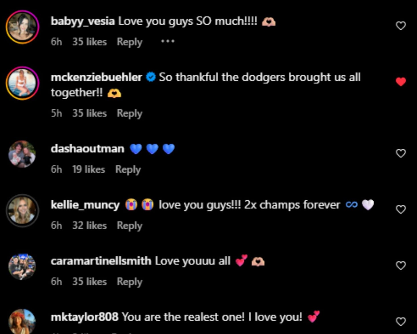 Will Smith, Walker Buehler, Chris Taylor's wives, and more react to ...