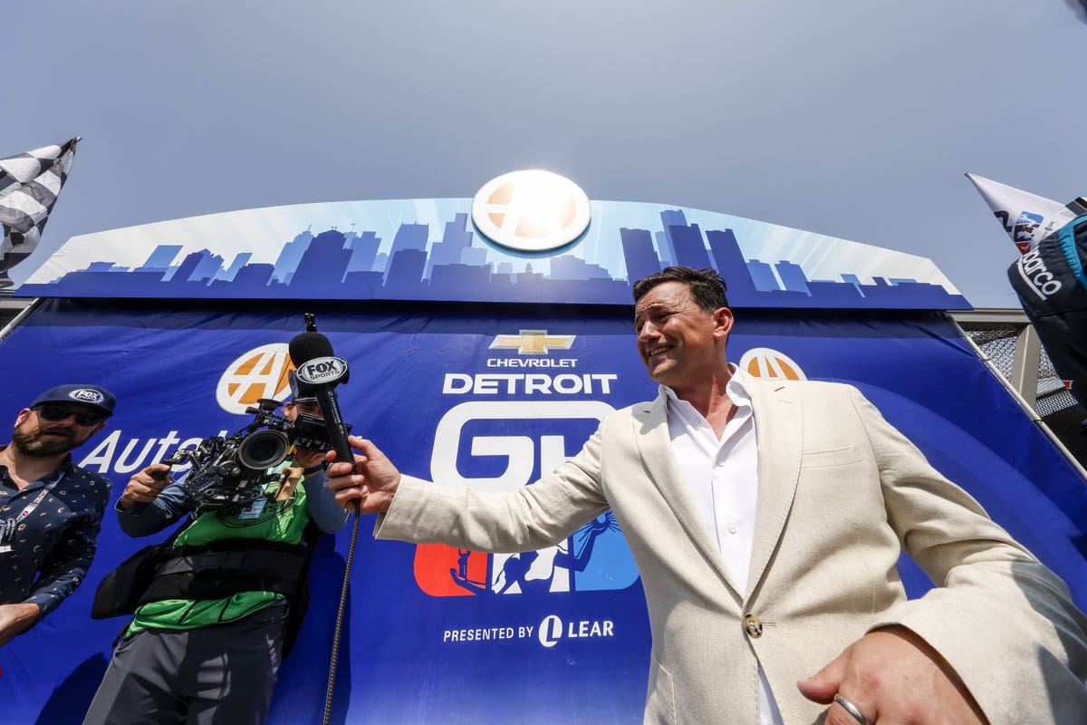 IndyCar commentator Will Buxton reacts to Steve Rider announcing his ...