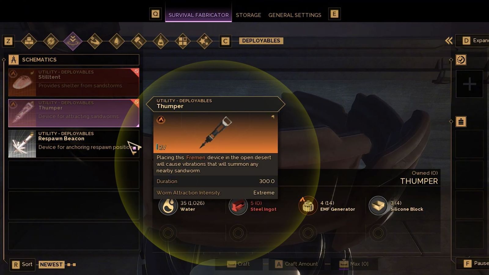 Dune Awakening: How to get and use Thumpers