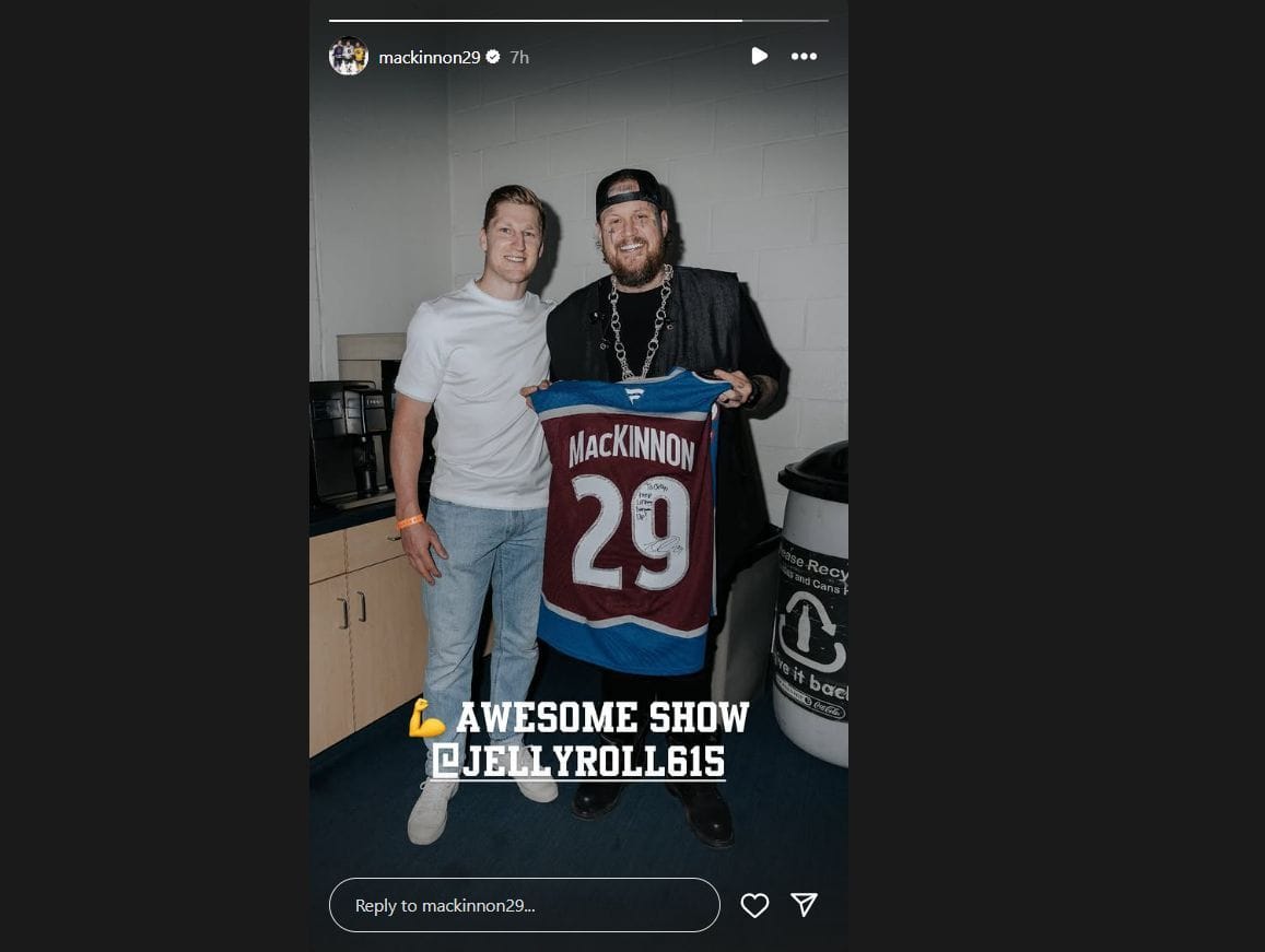 Avs' Nathan MacKinnon drops two-word reaction after attending rapper ...