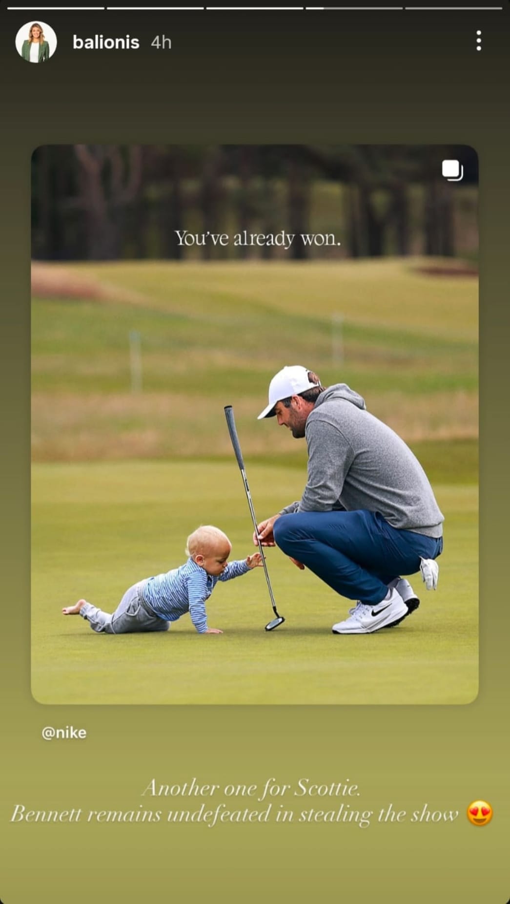 Amanda Balionis says Scottie Scheffler’s son stole the show after his ...