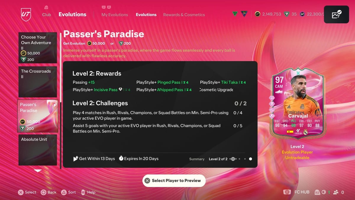 EA FC 25 Passer's Paradise Evolution: Best players to use, all upgrades, requirements, and more