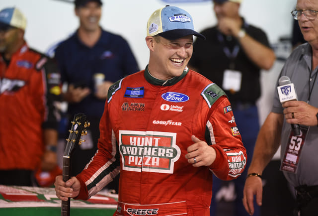 Ryan Preece makes feeling known after outdueling NASCAR legend Greg ...