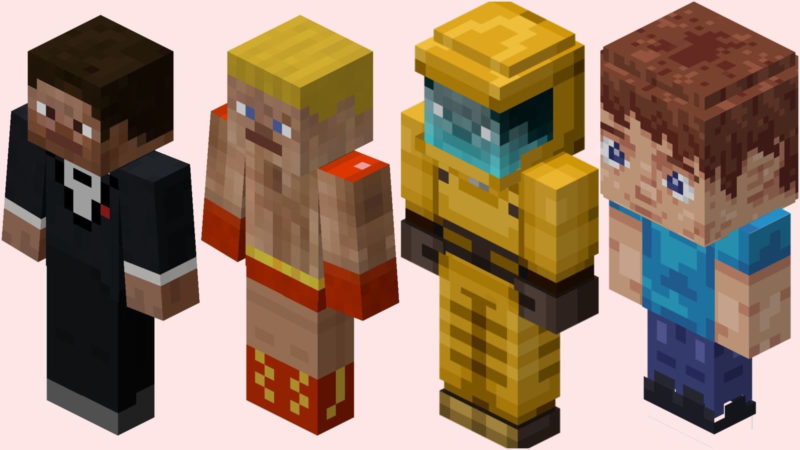 All Steve skins in Minecraft's history