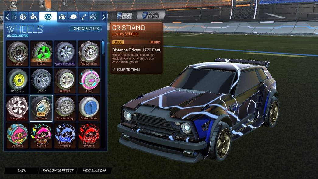How to get Gold Cristiano Wheels in Rocket League for free