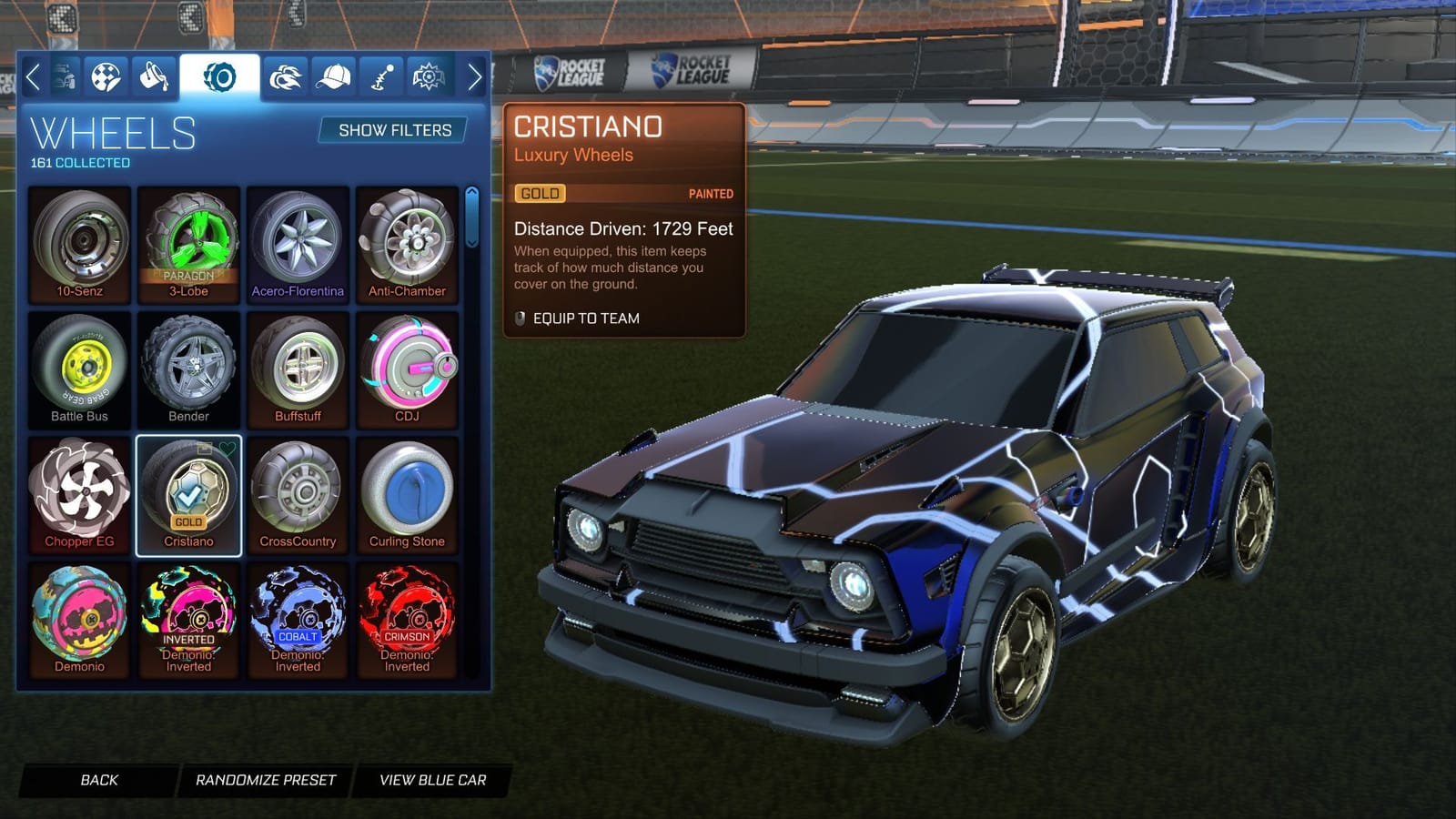 How to get Gold Cristiano Wheels in Rocket League for free