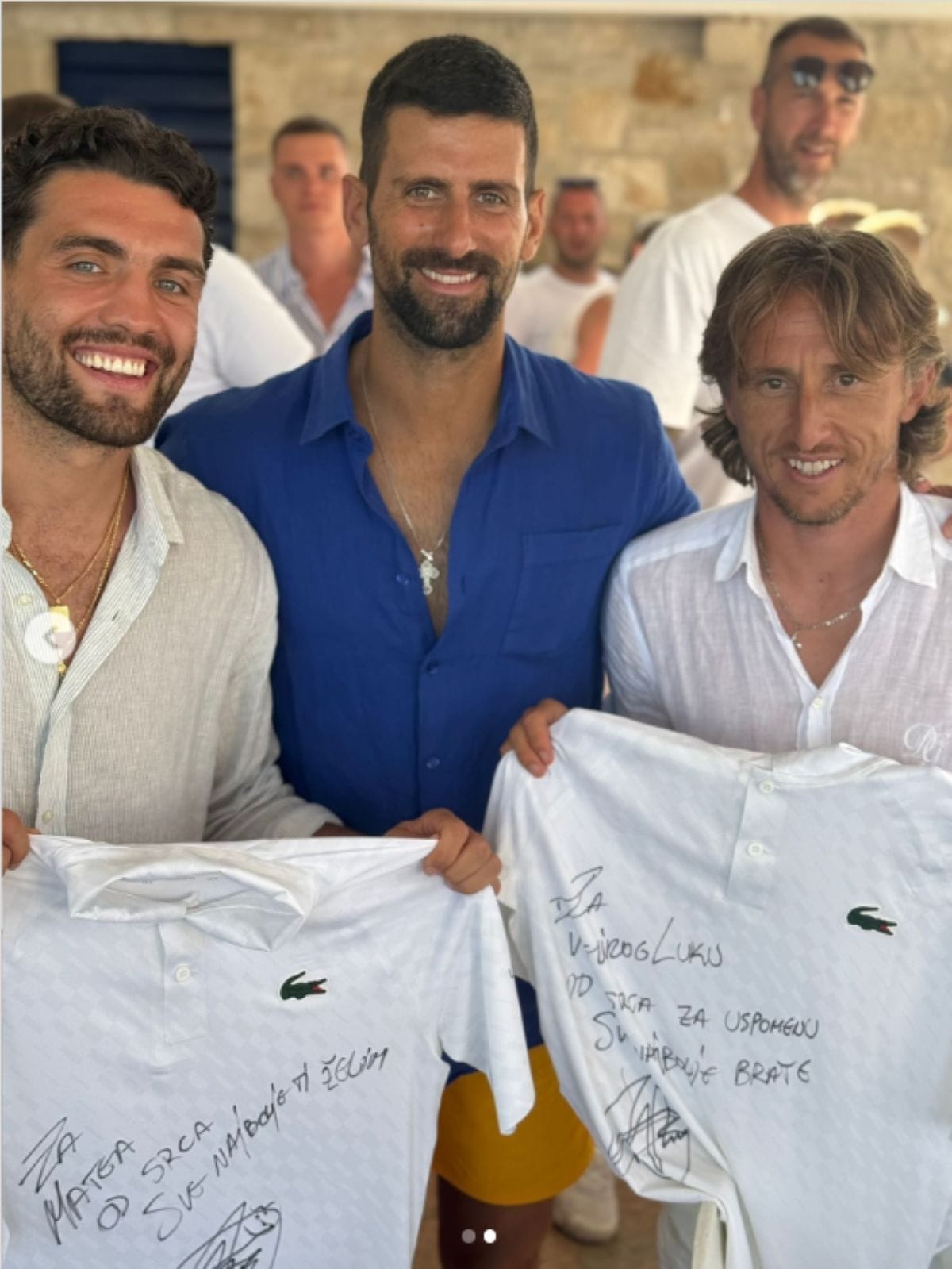 PICTURES: Novak Djokovic enjoys the company of $75M-worth soccer star ...