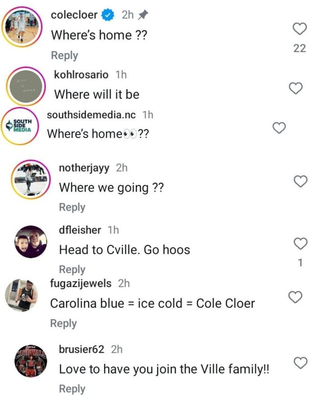 6'8 senior Cole Cloer drops 2-word question for fans as he narrows down ...