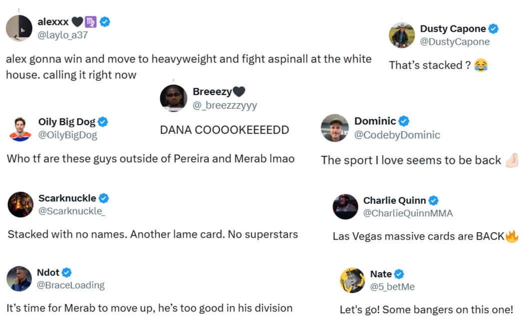 Dana White announcing UFC 320 card featuring Alex Pereira, Merab ...
