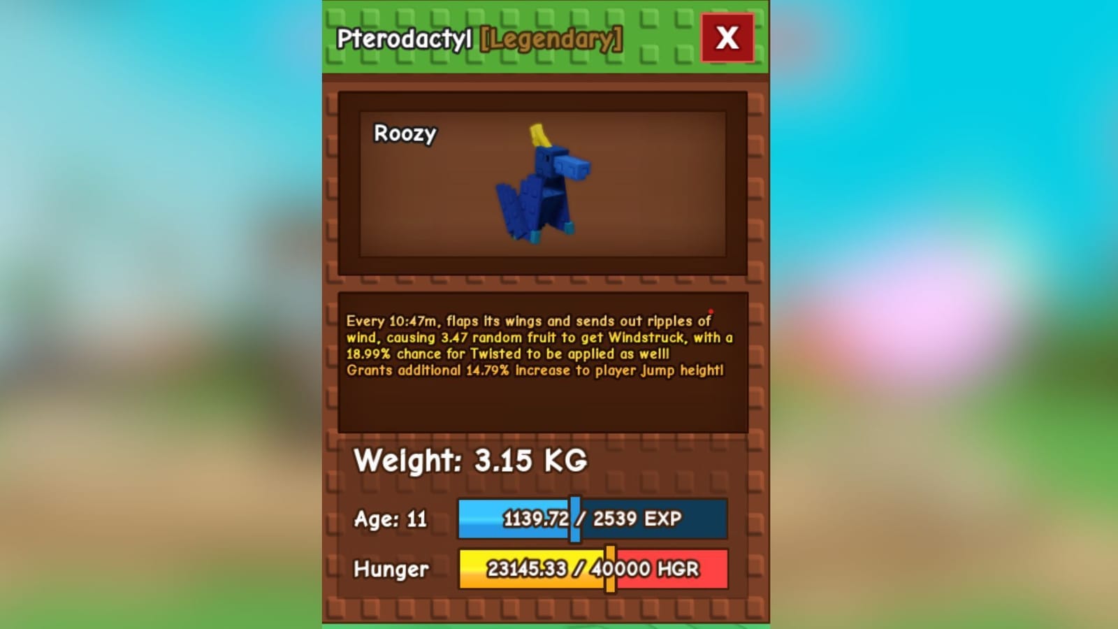 What does Pterodactyl do in Grow a Garden?