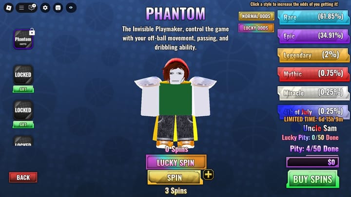 Basketball: Zero Uncle Sam guide