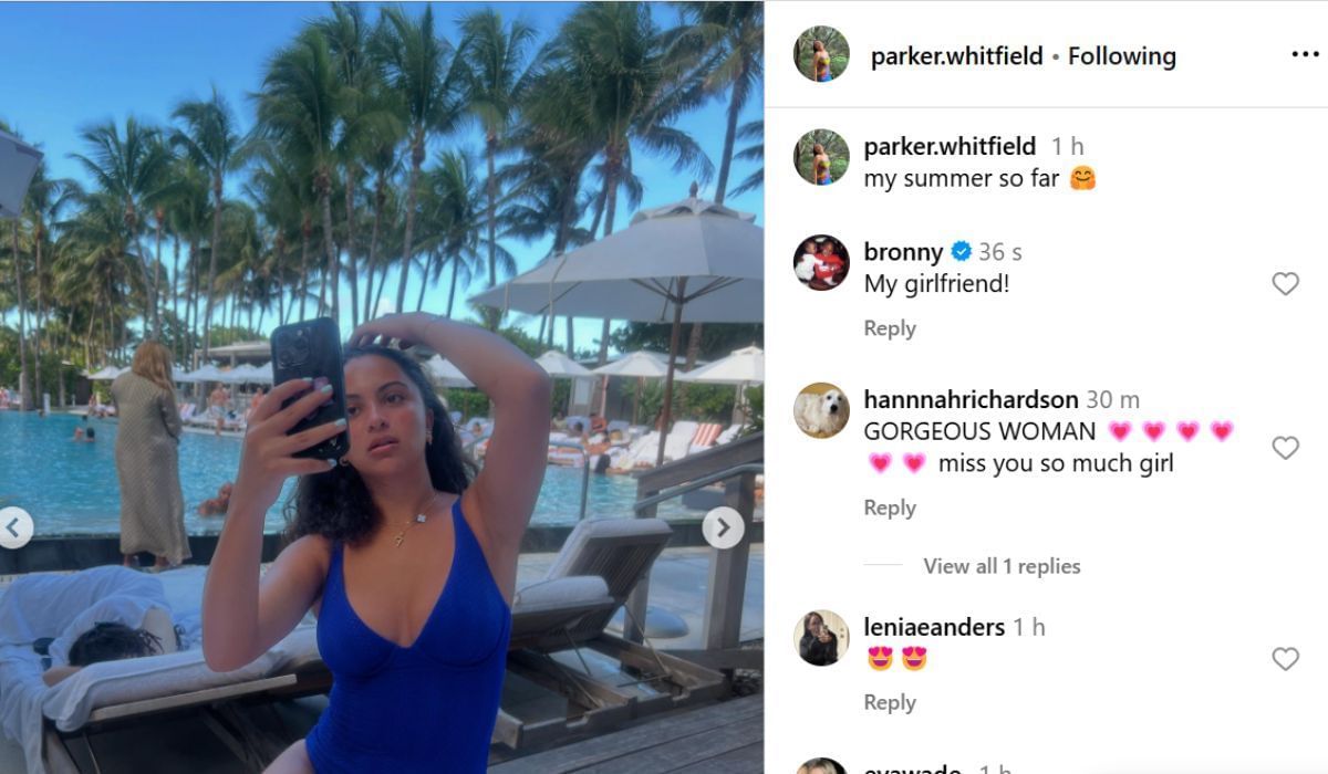 "My girlfriend!" - Bronny James melts after Parker Whitfield shines ...