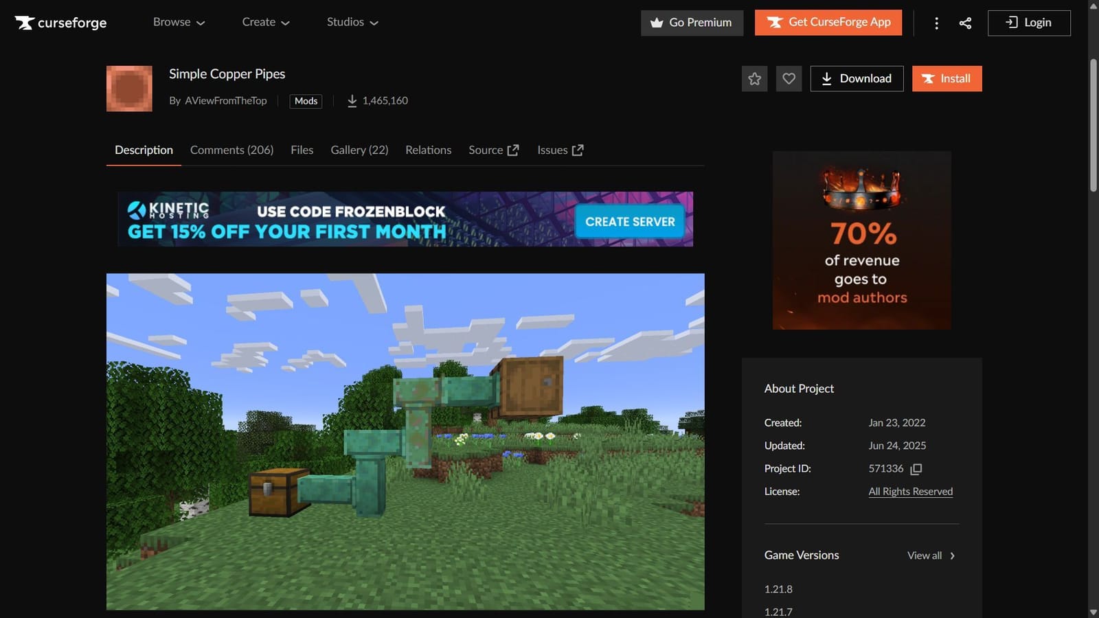 Minecraft Simple Copper Pipes mod guide