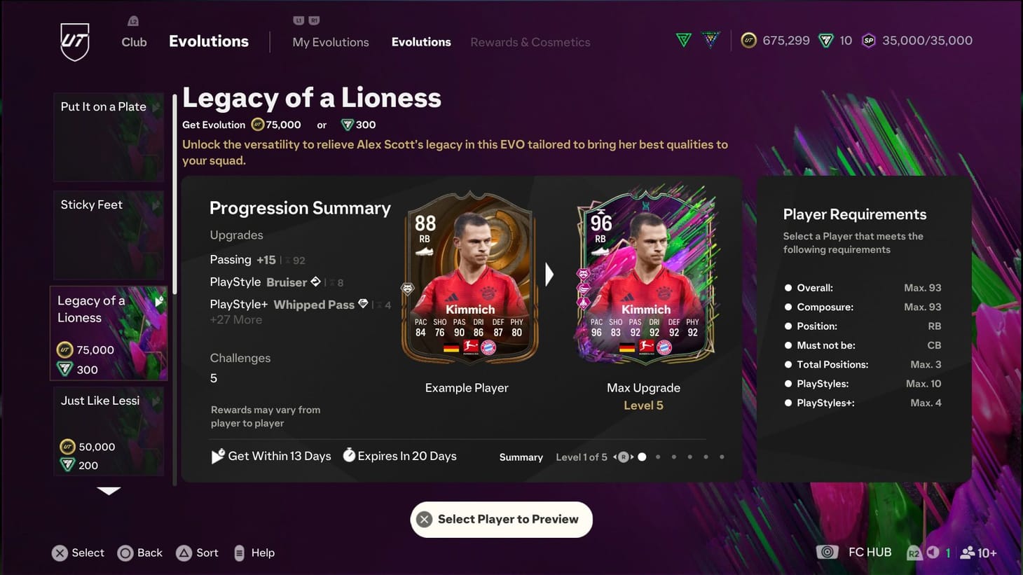 EA FC 25 Legacy of a Lioness Evolution: Best players to use, all upgrades, requirements, and more