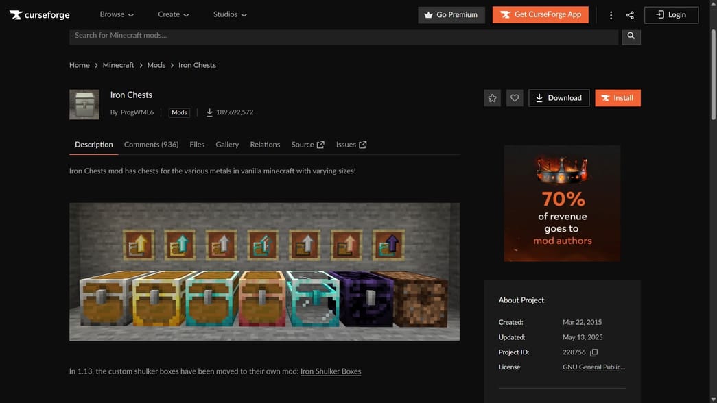 Minecraft Iron Chests mod guide