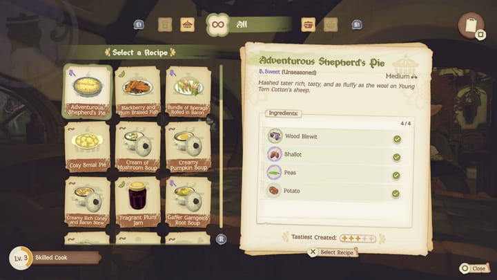 Tales of the Shire Cooking guide