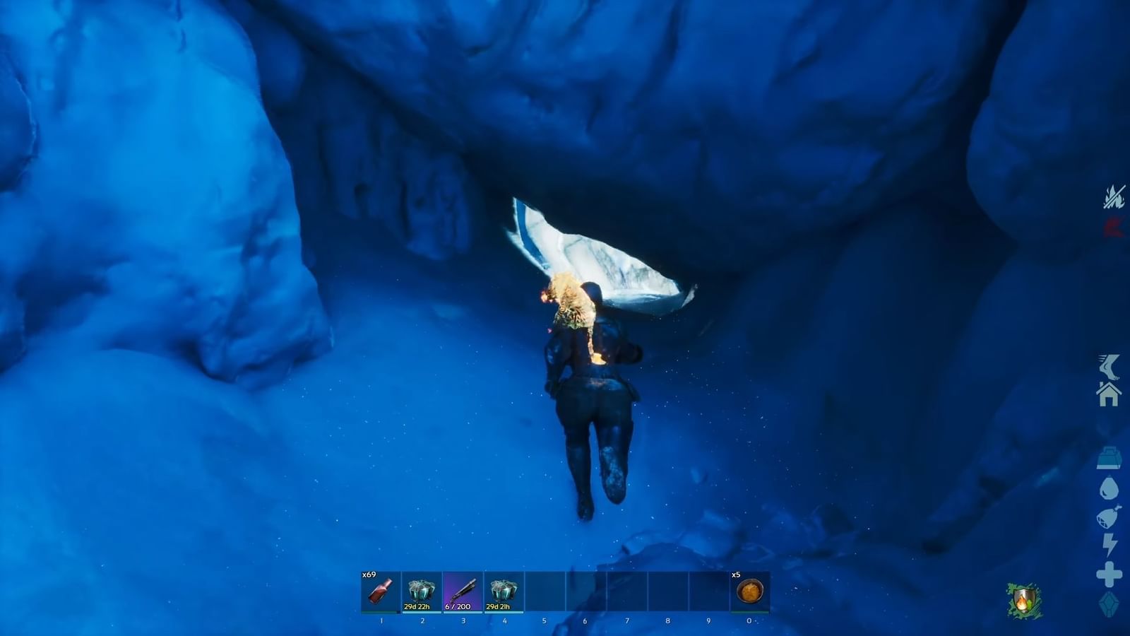 ARK Ragnarok Ascended: Iceworm Queen cave walkthrough